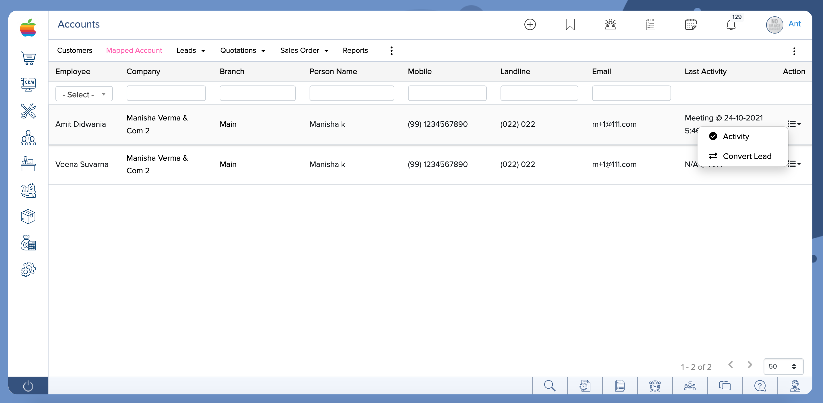 Best Key Account management software | Ant My ERP